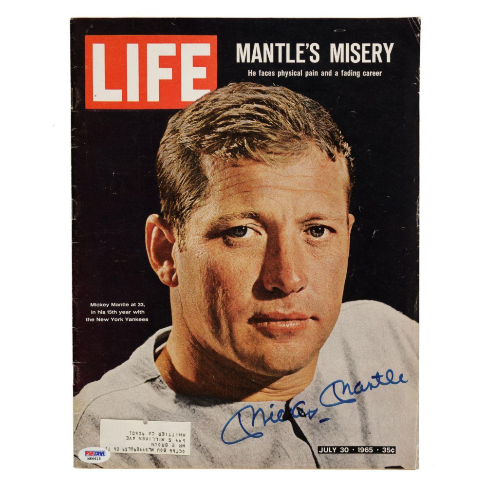 Mickey Mantle Signed 1965 "Time" Magazine (PSA) | Pristine Auction