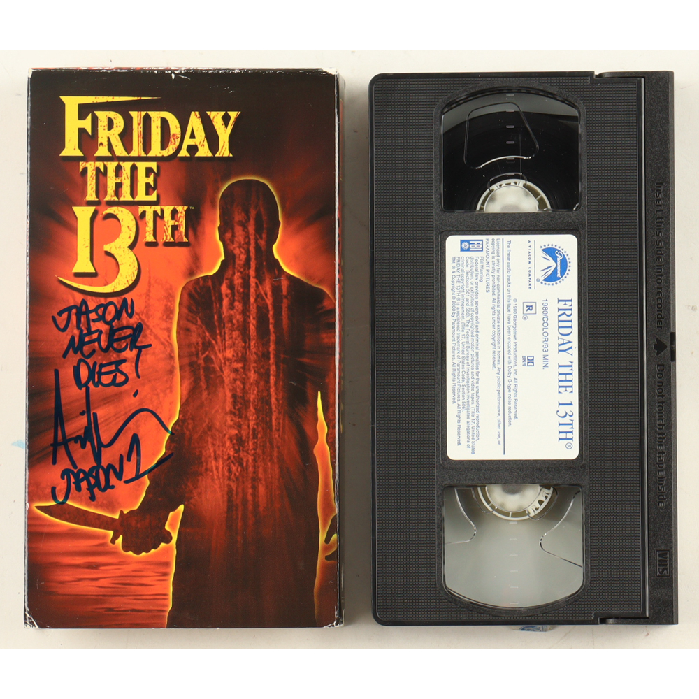 Ari Lehman Signed "Friday The 13th" VHS Tape Inscribed "Jason Never ...
