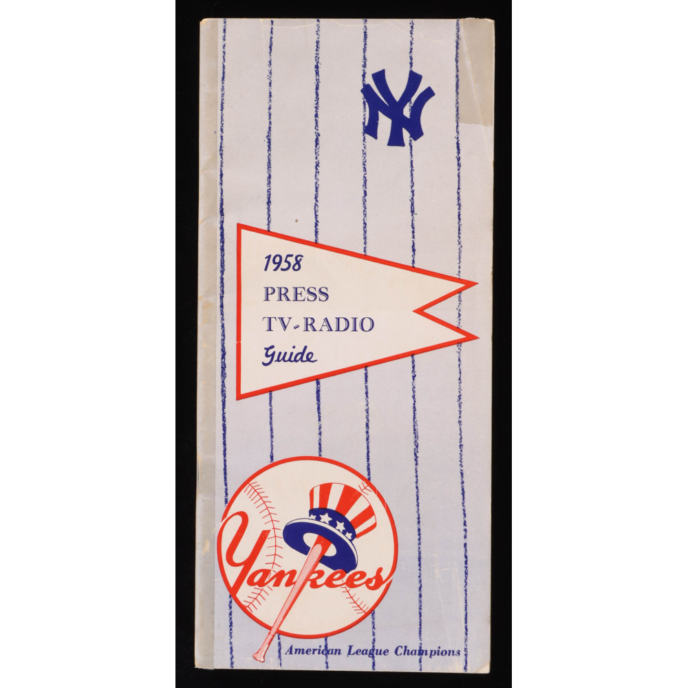 1958 Vintage Yankees Official Press, Radio & TV Guide | Pristine Auction