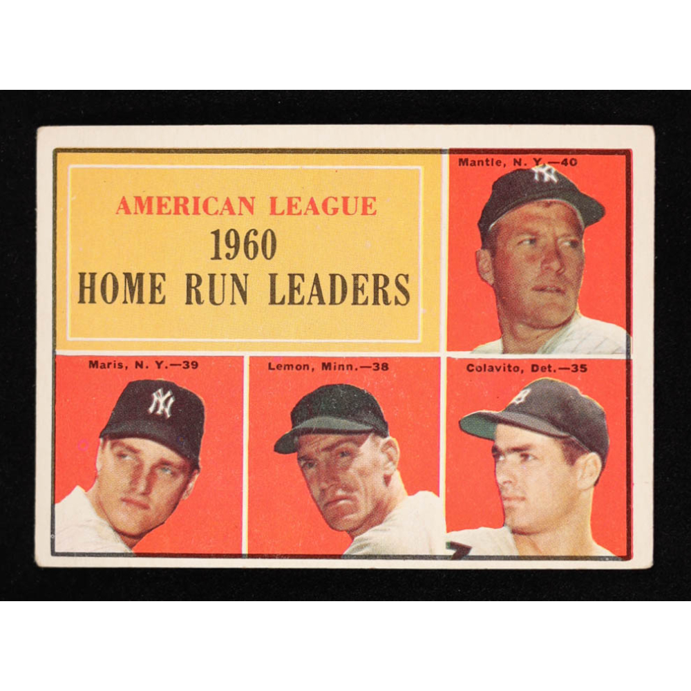 Mickey Mantle / Roger Maris / Jim Lemon / Rocky Colavito 1961 Topps #44 ...