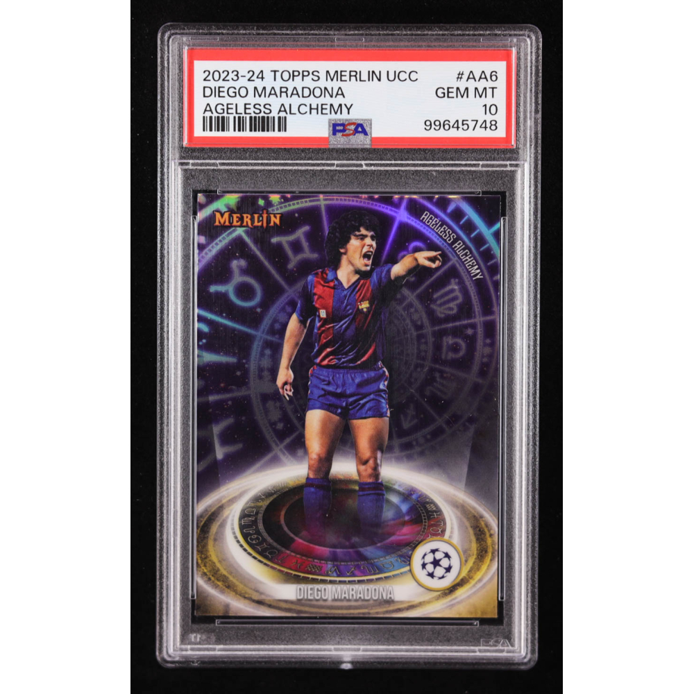 Diego Maradona 2023-24 Topps Merlin Ageless Alchemy #AA6 (PSA 10 ...
