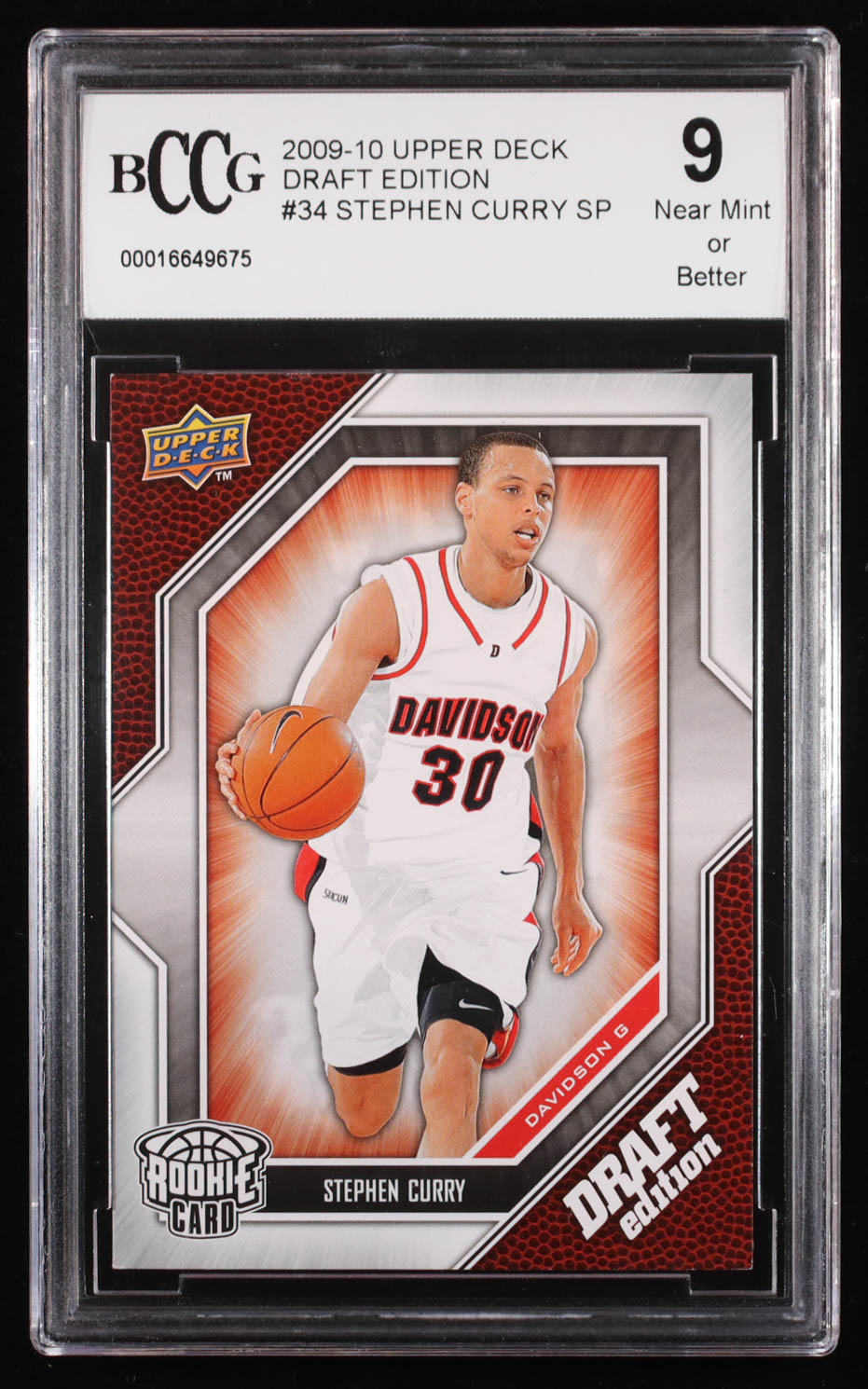 Stephen Curry 2009-10 Upper Deck Draft Edition #34 SP RC (BCCG 9 ...