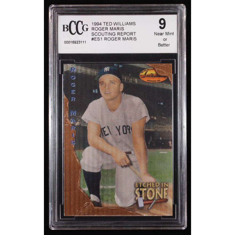 Roger Maris 1994 Ted Williams Roger Maris Scouting Report #ES1 (BCCG 9 ...
