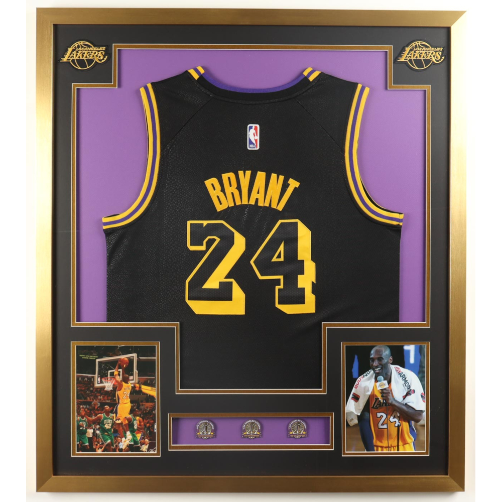 Kobe Bryant Custom Framed Jersey Display with LE 2000, 2009, 2010 NBA ...