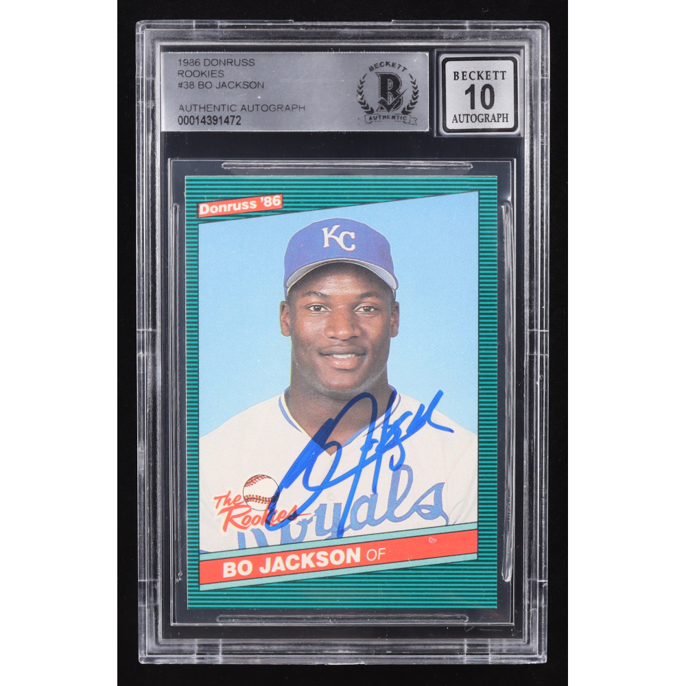 Bo Jackson Signed 1986 Donruss Rookies #38 RC (BGS | Autograph Grade 10) | Pristine Auction