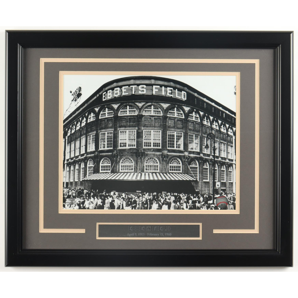 Dodgers "Ebbets Field" Custom Framed Photo Display | Pristine Auction