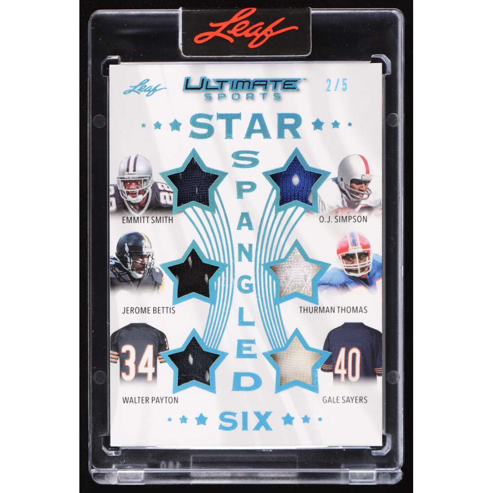 Smith / Simpson / Bettis / Thomas / Payton / Sayers 2024 Leaf Ultimate ...