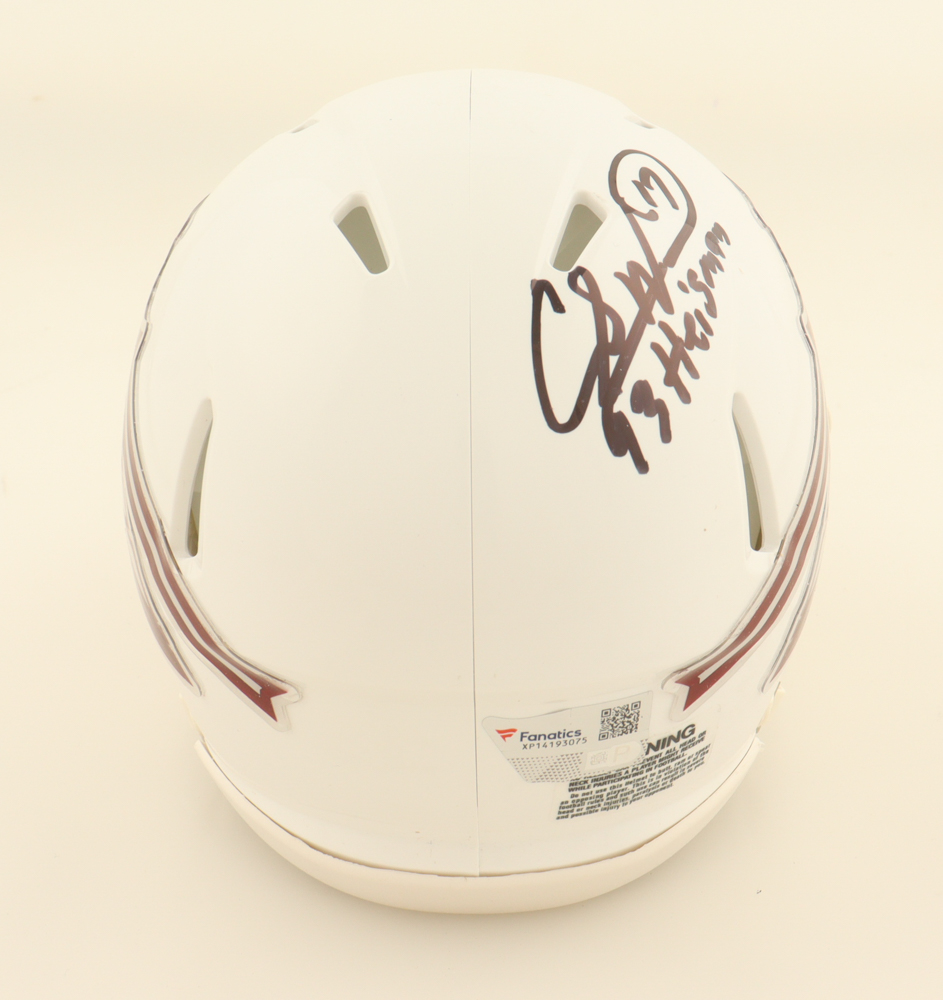 Charlie Ward Signed Florida State Seminoles White Alternate Speed Mini ...