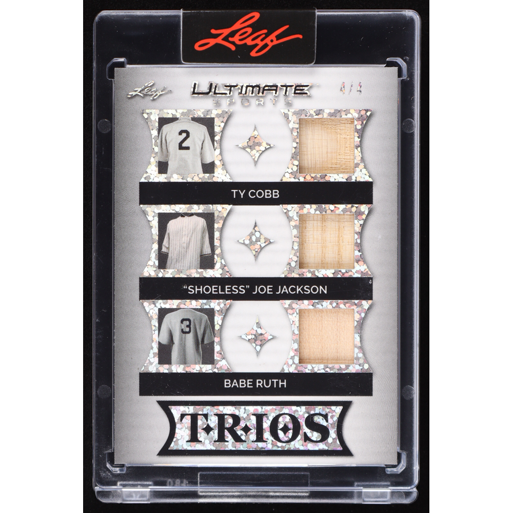 Ty Cobb / "Shoeless" Joe Jackson / Babe Ruth 2024 Leaf Ultimate Sports ...