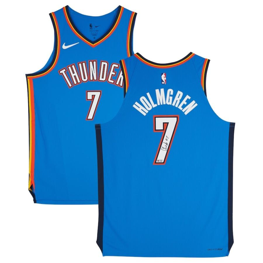 Chet Holmgren Signed Thunder Nike Authentic Jersey (Fanatics ...