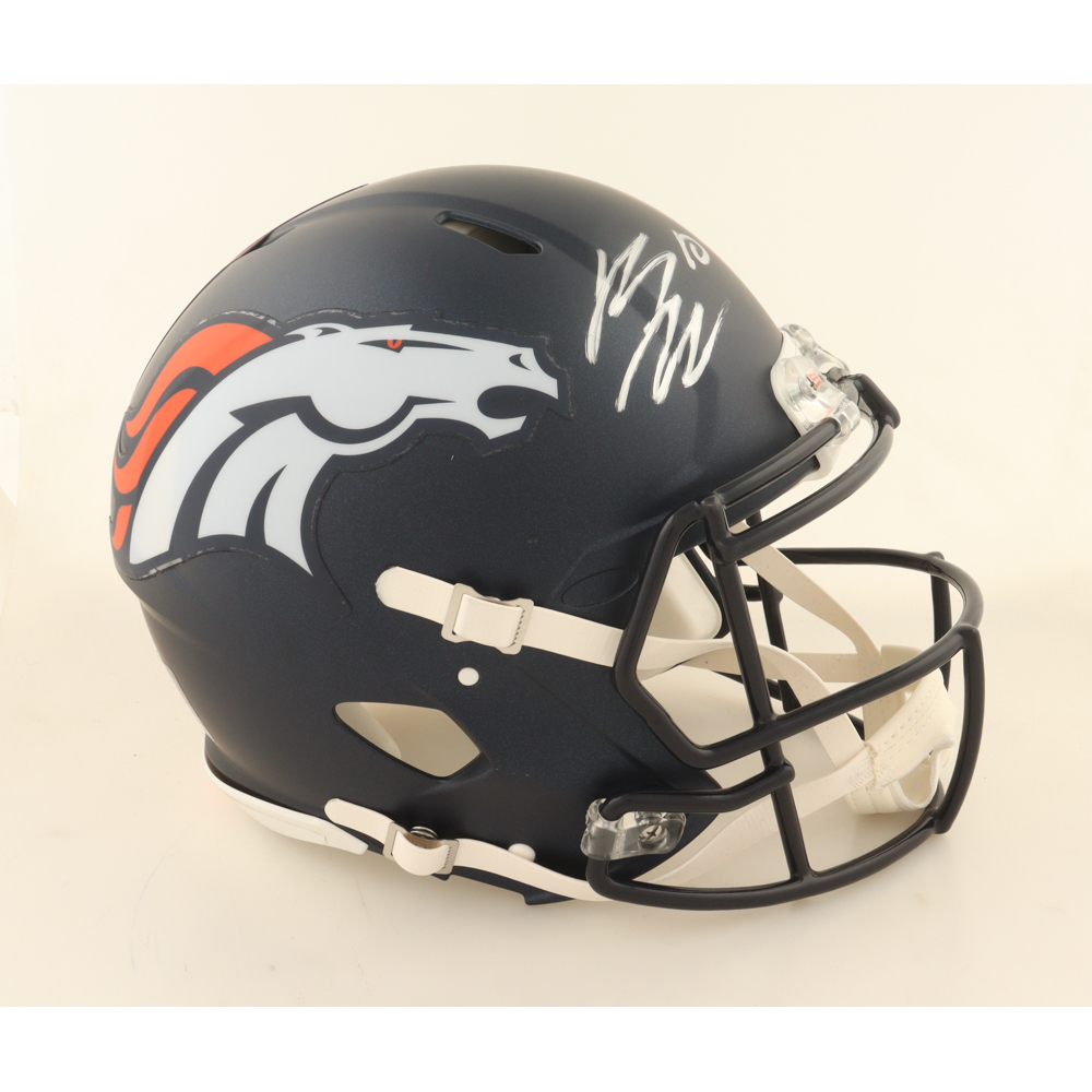 Bo Nix Signed Broncos Full-Size Authentic Speed Helmet (Fanatics ...