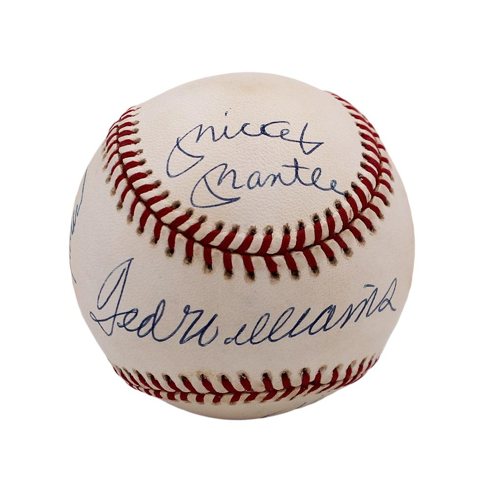 Triple-Crown Winners OAL Baseball Signed By (4) with Mickey Mantle, Ted ...