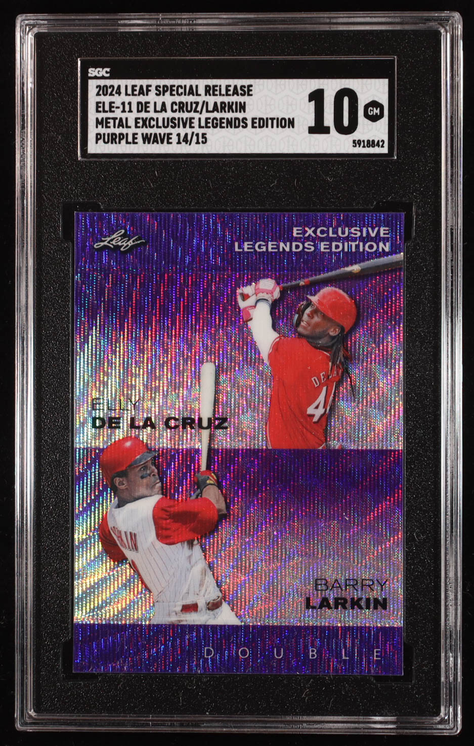 Elly De La Cruz RC / Barry Larkin 2024 Leaf Metal Special Release ...