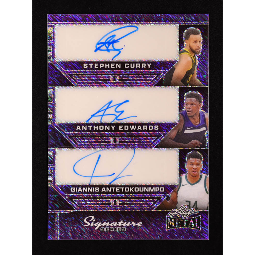 2024 Leaf Metal Signature Series Diagonal Shimmer Purple Autographs ...