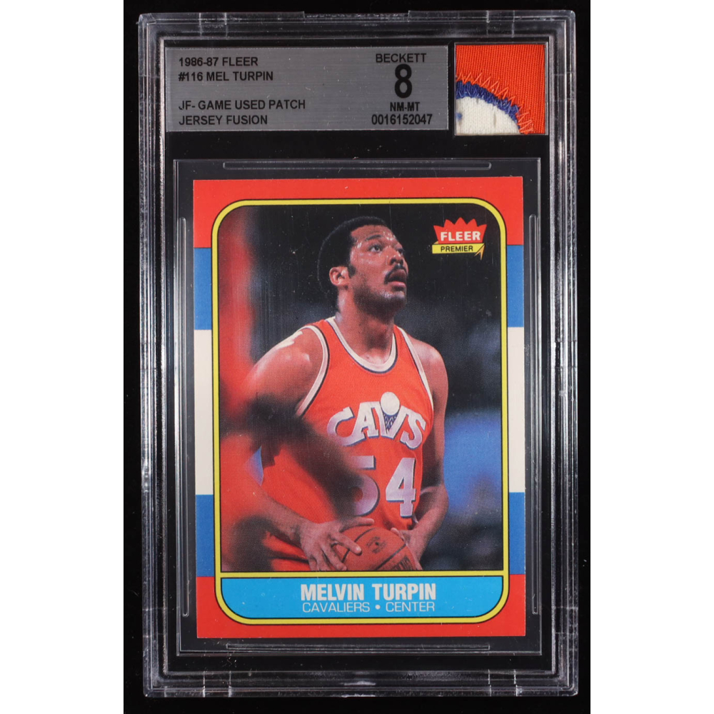 Mel Turpin 1986-87 Fleer #116 With Jersey Fusion Game-Used Jersey Patch ...