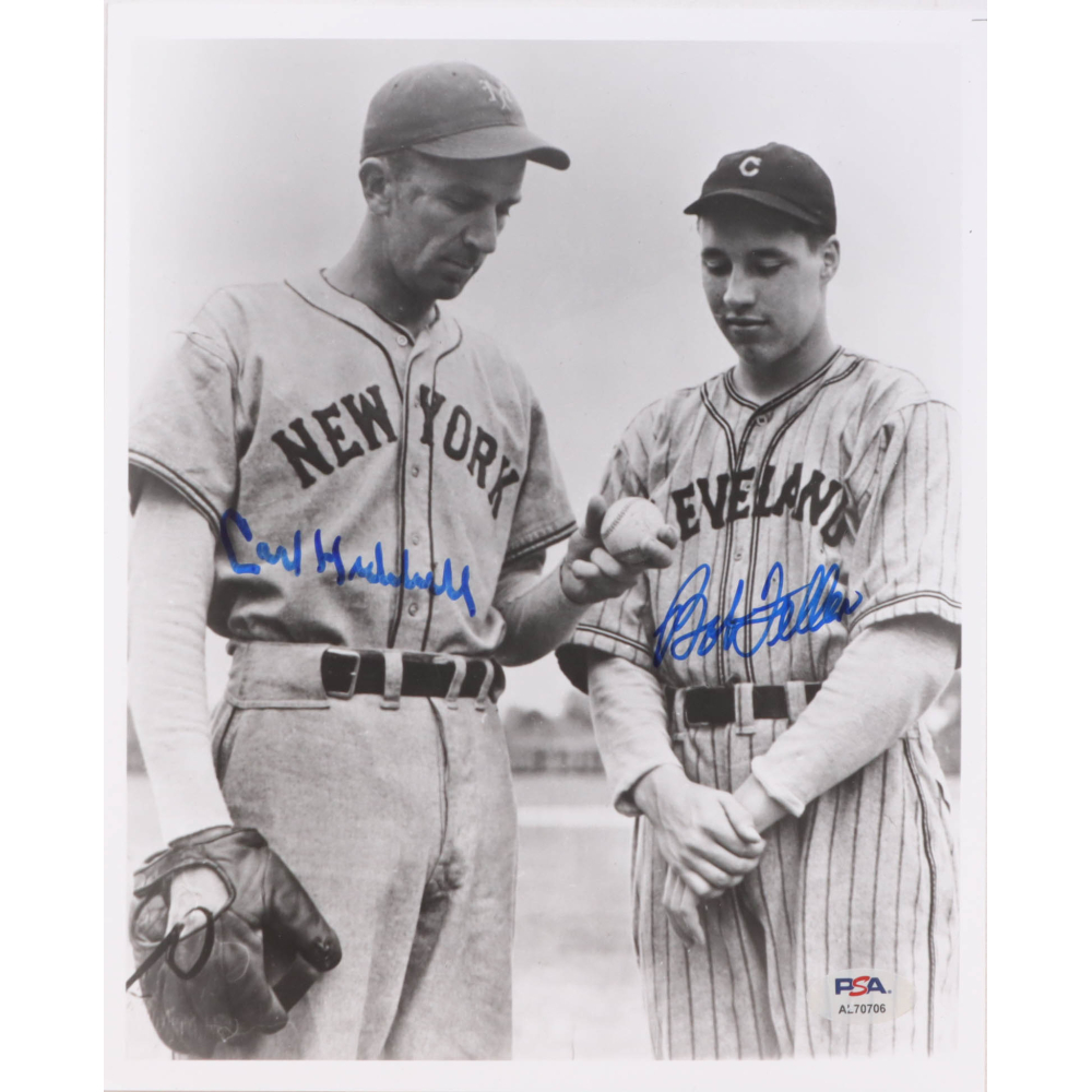 Carl Hubbell & Bob Feller Signed 8x10 Photo (PSA) | Pristine Auction