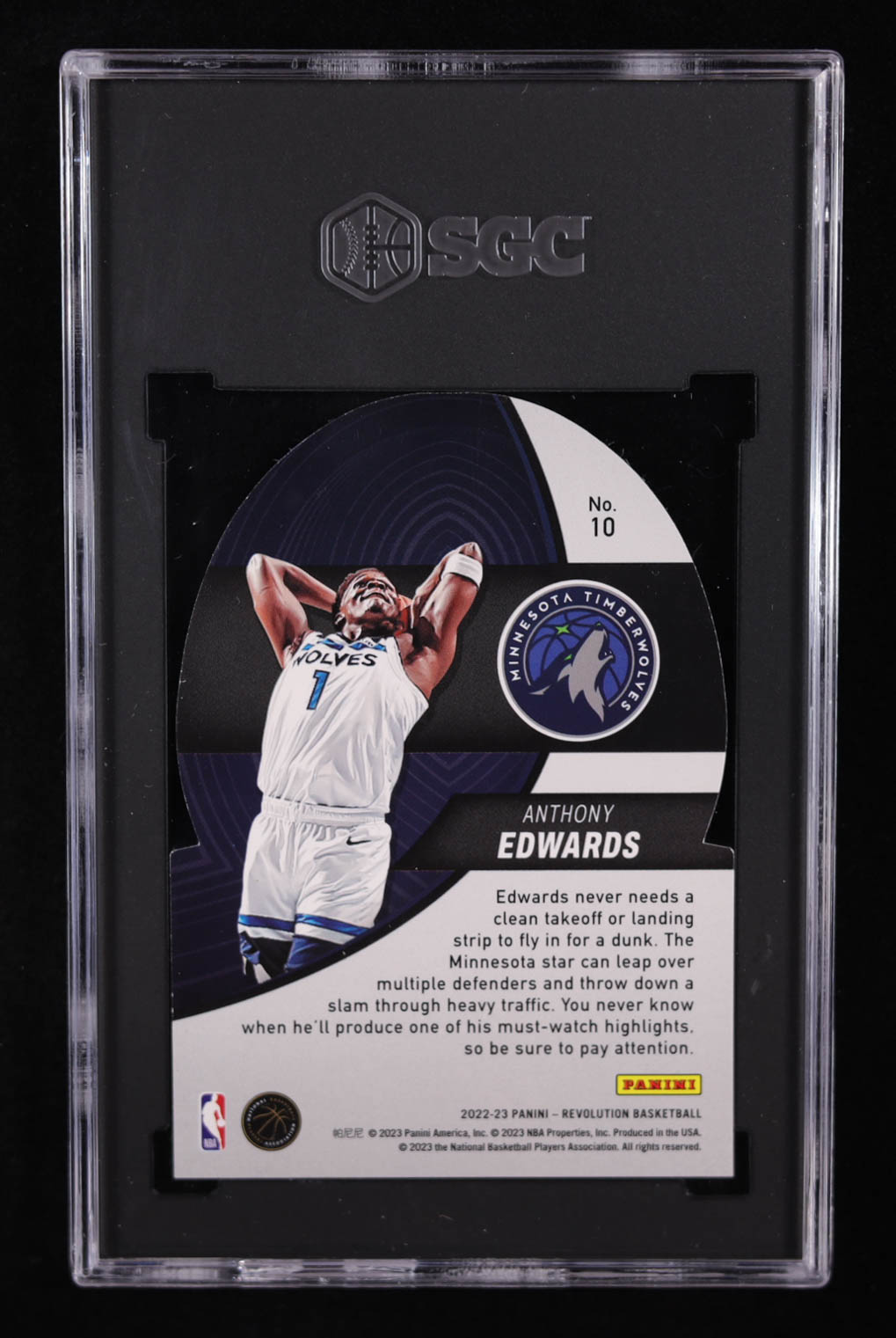 Anthony Edwards 2022-23 Panini Revolution Liftoff! #10 (SGC 9.5 ...
