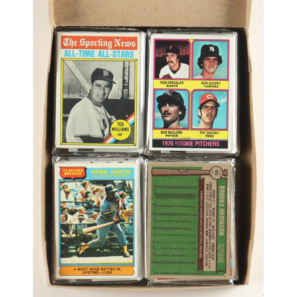 1976 Topps Baseball Cello Fun Pack Vending Box with (20) Packs ...