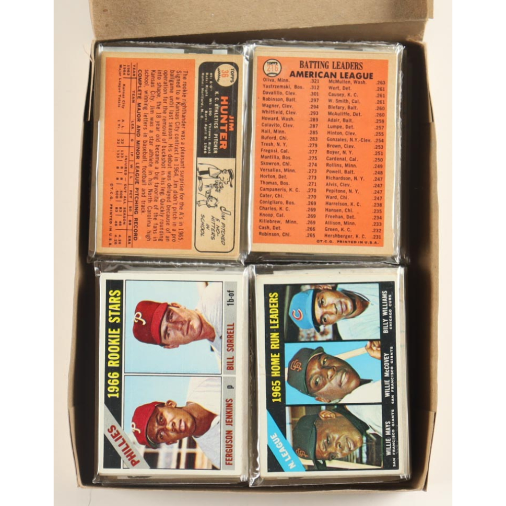 1966 Topps Baseball Cello Fun Pack Vending Box with (20) Packs ...
