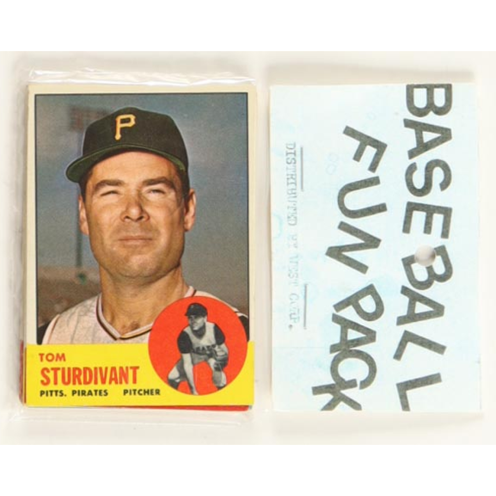 1963 Topps Baseball Card Fun Pack with (10) Cards | Pristine Auction
