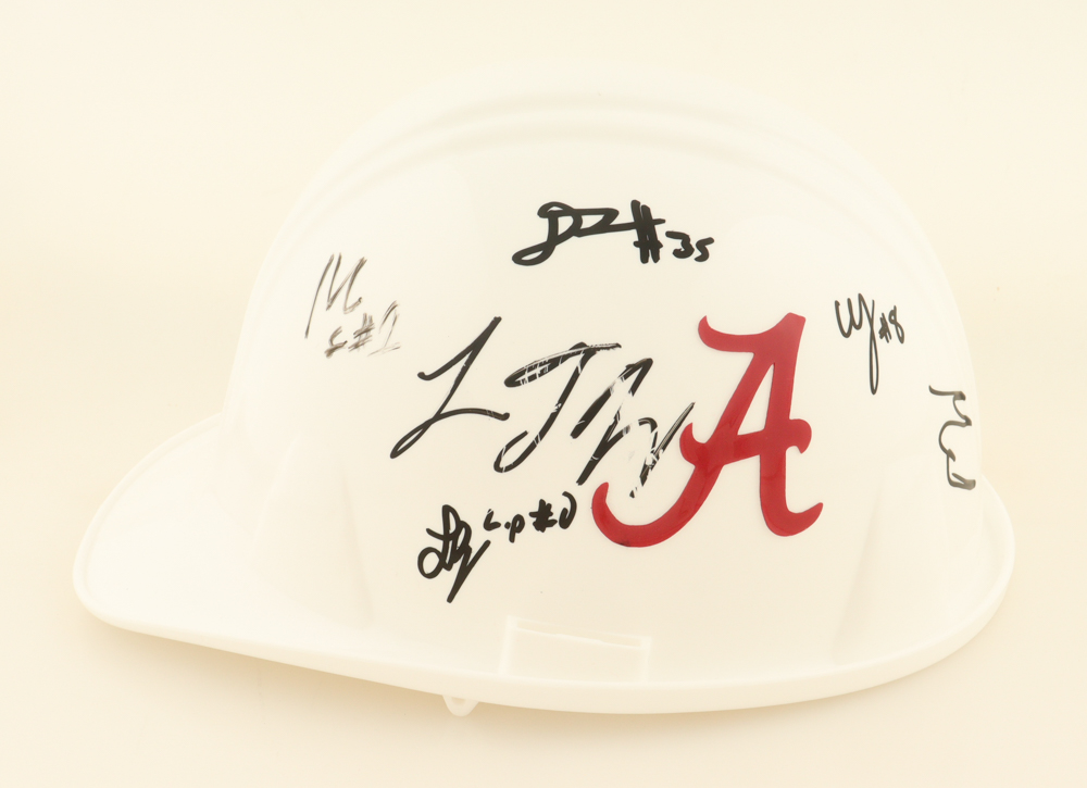 2025 Alabama Crimson Tide Hard Hat Team-Signed by (9) with Mark Sears ...