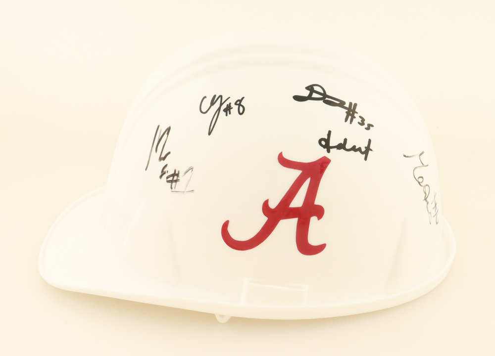 2025 Alabama Crimson Tide Hard Hat Team-Signed by (9) with Mark Sears ...