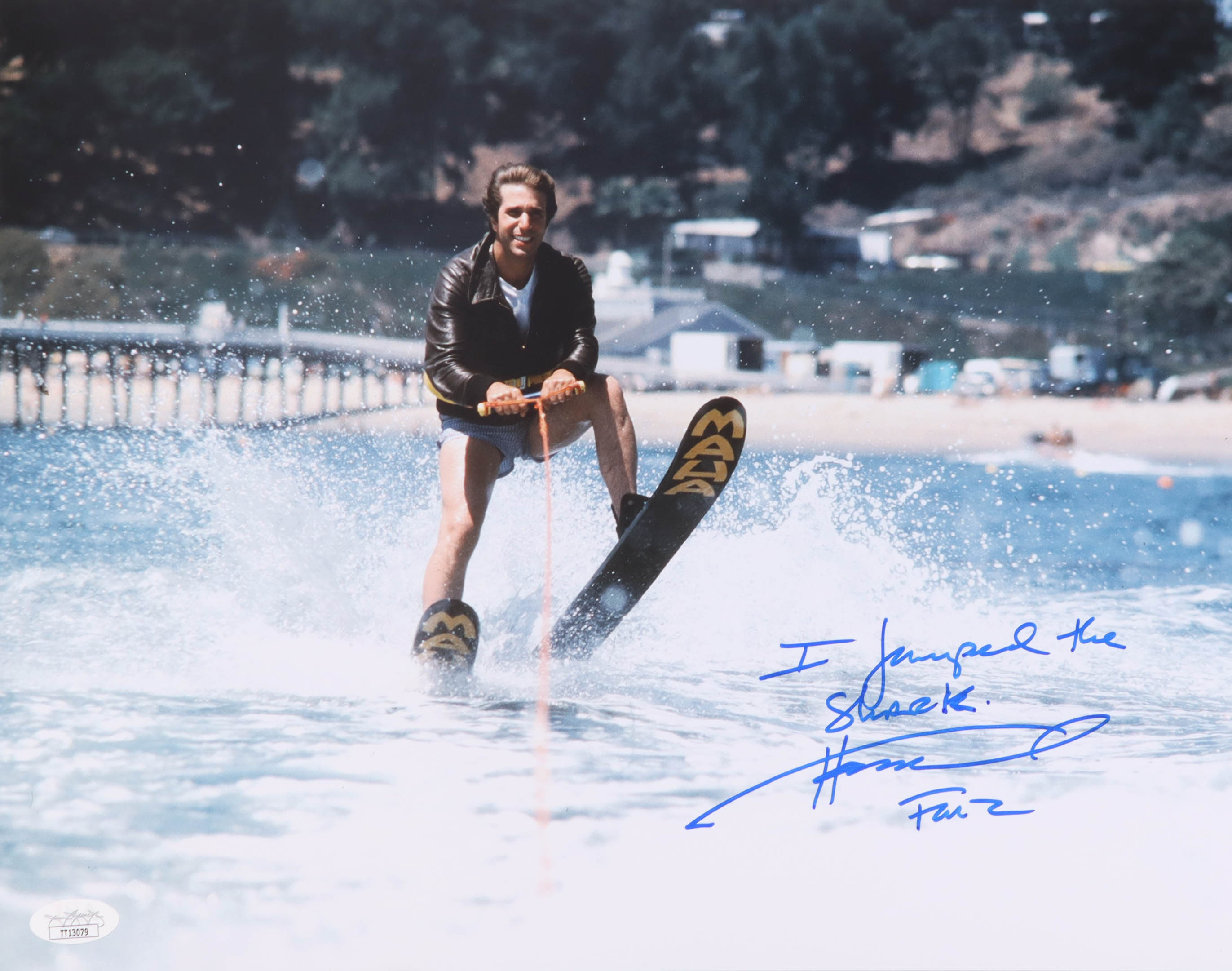 Henry Winkler Signed "Happy Days" 11x14 Photo Inscribed "I Jumped The Shark." & "Fonz" (JSA ...