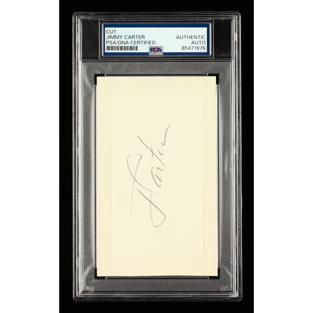 Jimmy Carter Signed Index Card (PSA) | Pristine Auction