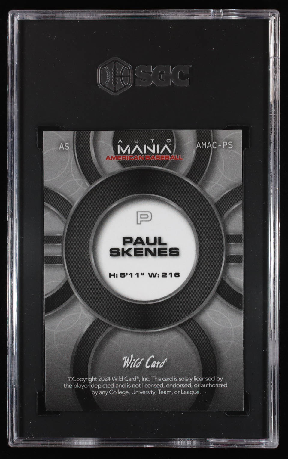 Paul Skenes 2024 Wild Card Automania Americana Pulsar Circle #AMACPS ...