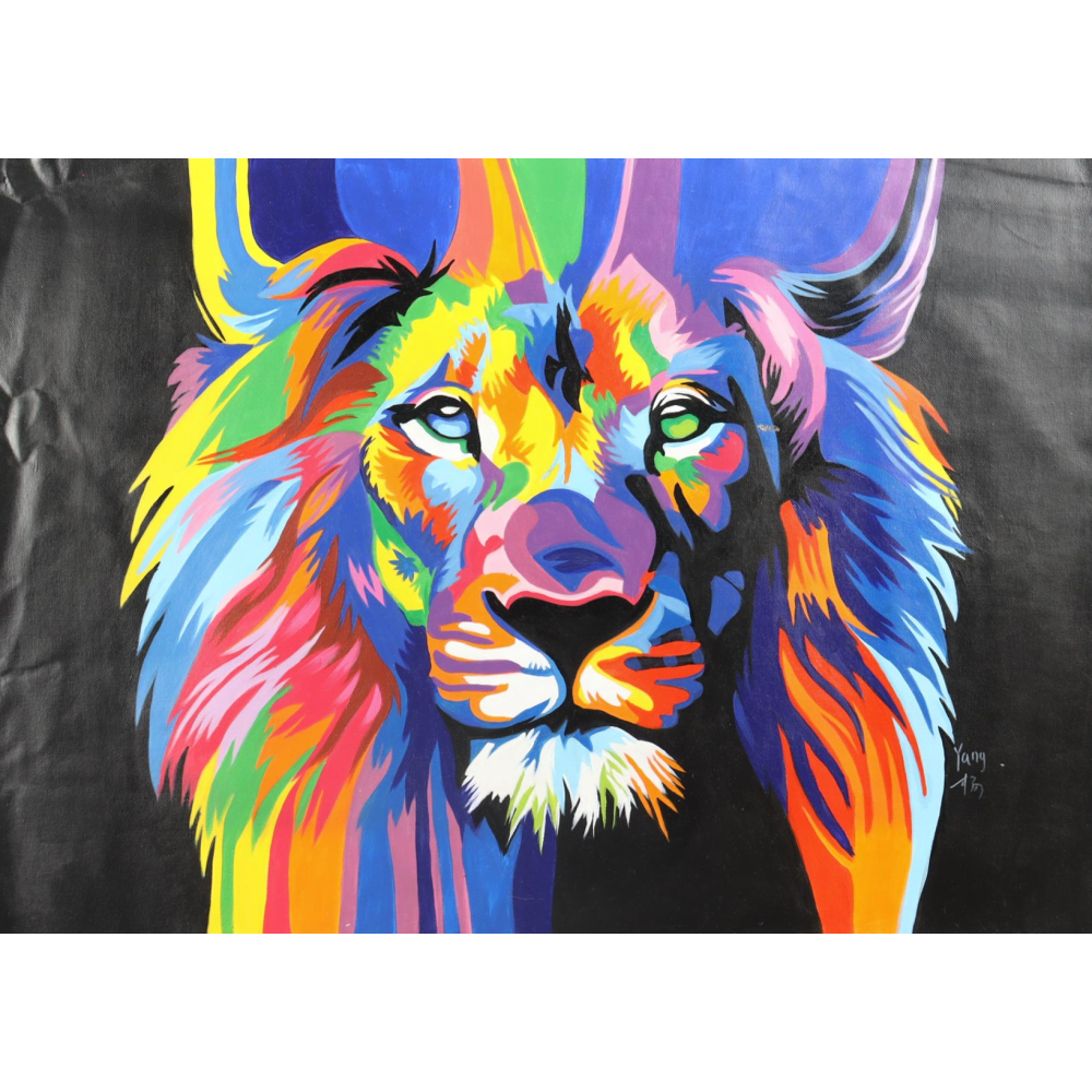 "Peaceful Warrior" 25x36 Original Oil Painting on Linen by Rodney Weng ...