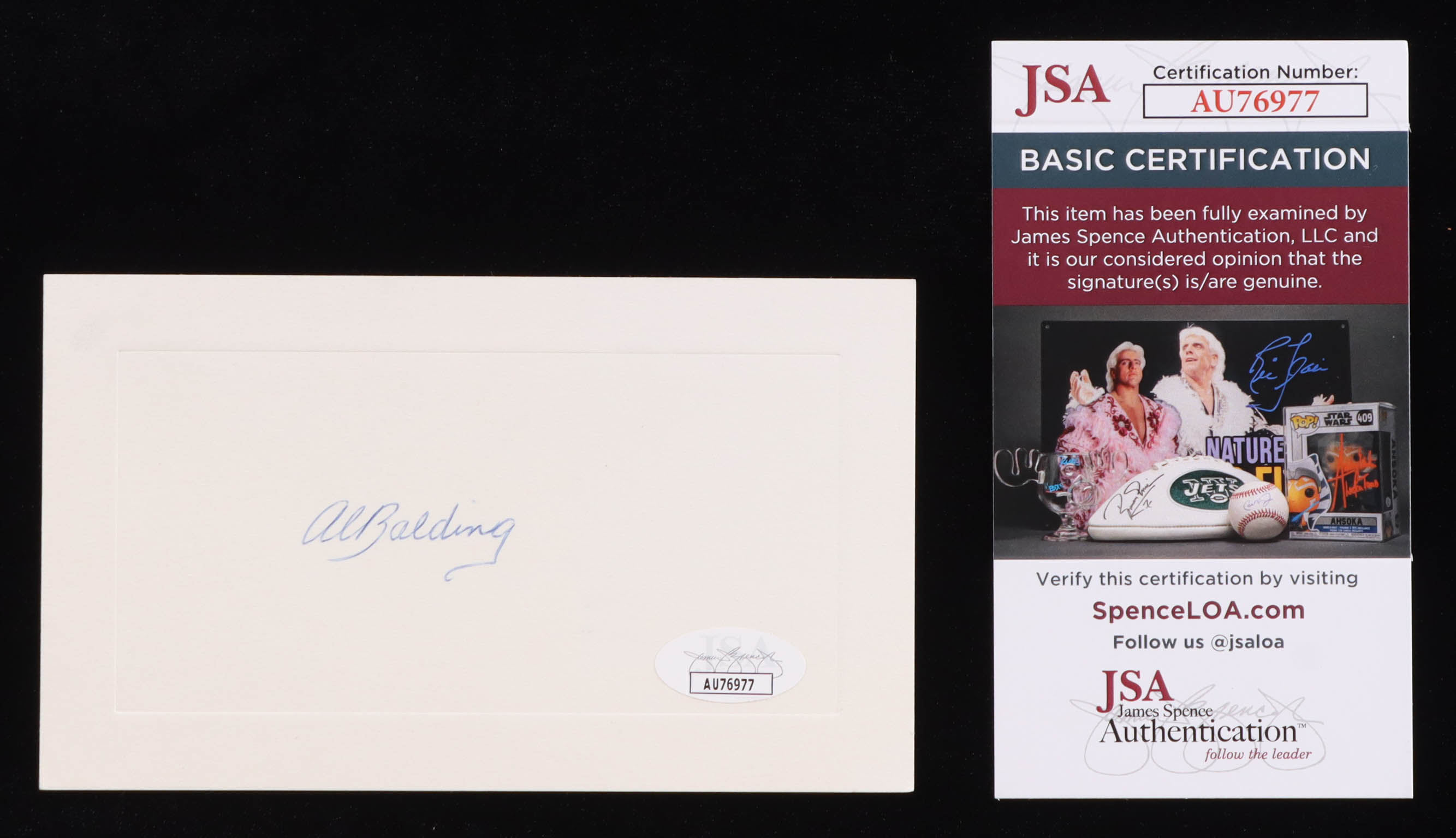 Al Balding Signed Index Card (JSA) | Pristine Auction