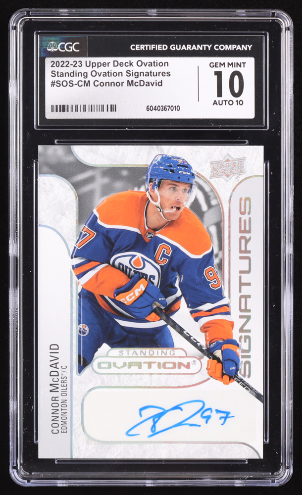 Connor McDavid 2022-23 Upper Deck Ovation Standing Ovation Signatures # ...