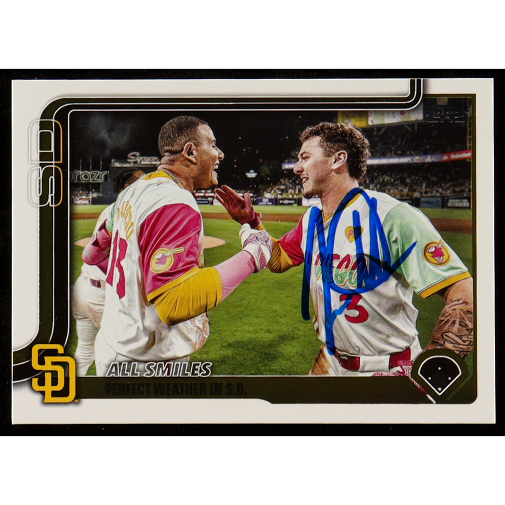 Jackson Merrill Signed 2025 Topps Series One #143 Manny Machado ...