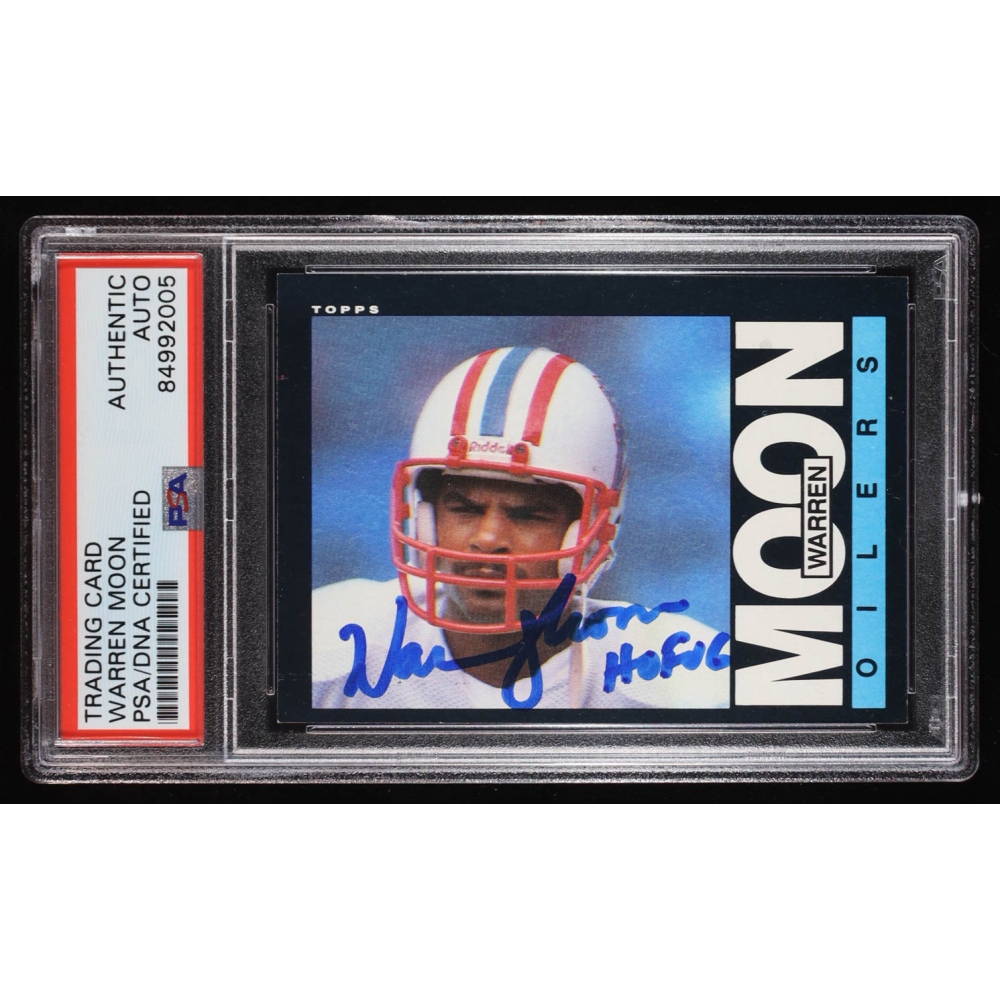 Warren Moon Signed 1985 Topps #251 RC (PSA | Auto Grade PSA Authentic ...