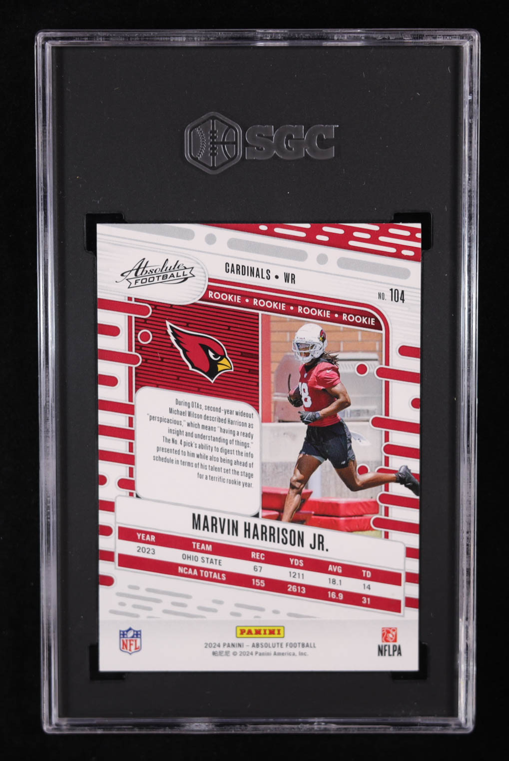 Marvin Harrison Jr. 2024 Absolute #104 RC (SGC 10) | Pristine Auction