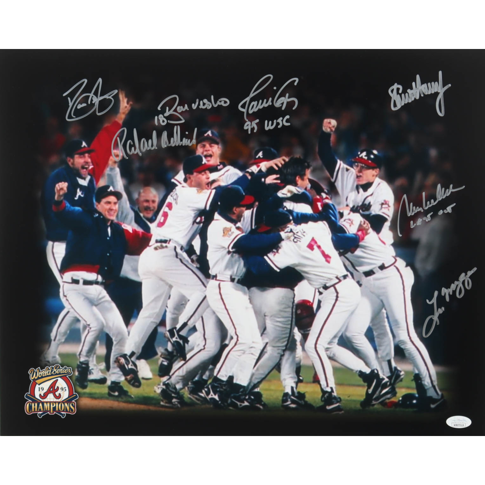 Braves 1995 World Series Champions 16x20 Photo Signed by (7) with Dave ...