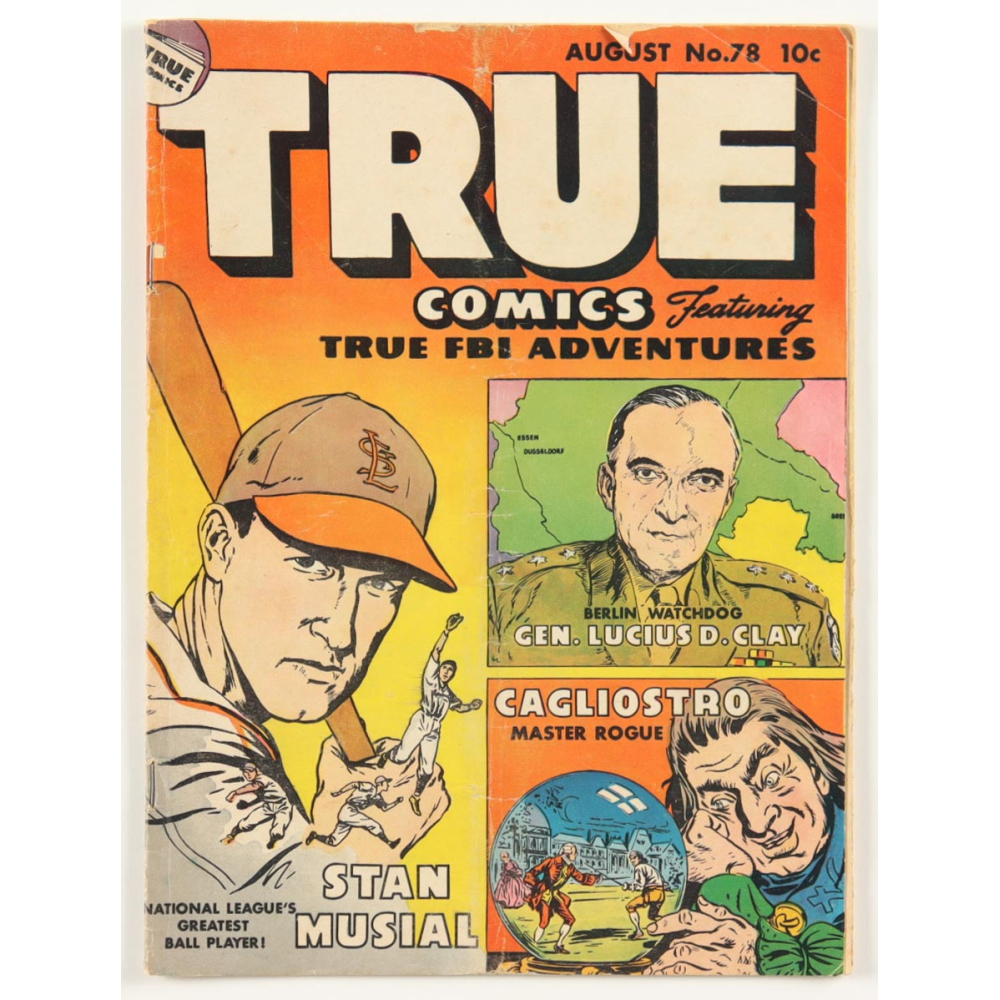 Vintage 1949 Stan Musial "True Comics ft True FBI Adventures" Issue #78 ...