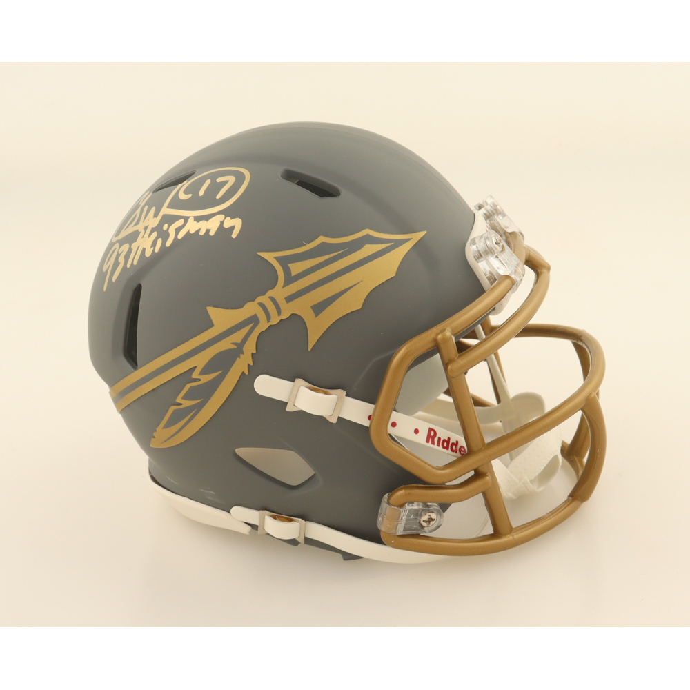 Charlie Ward Signed Florida State Seminoles Slate Alternate Speed Mini ...