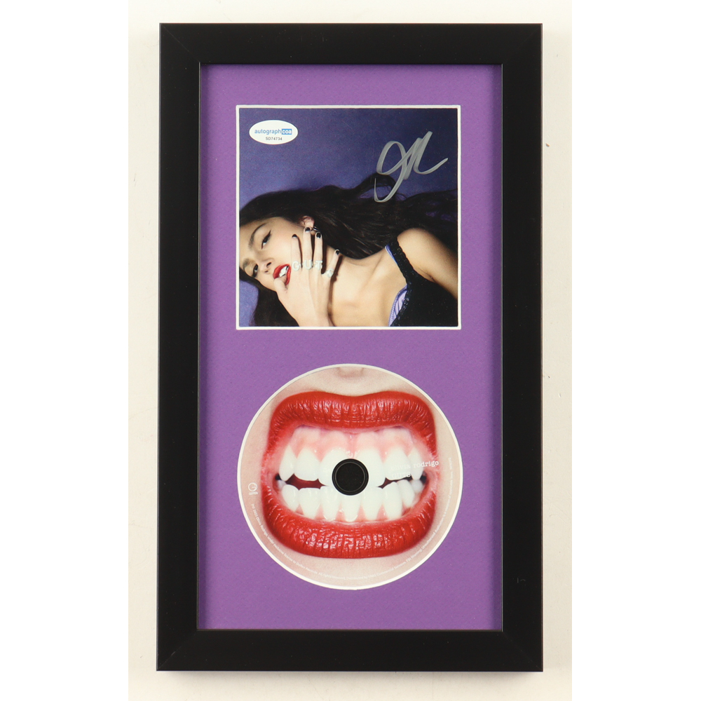Olivia Rodrigo Signed Custom Framed "Guts" CD Album Insert Display With ...