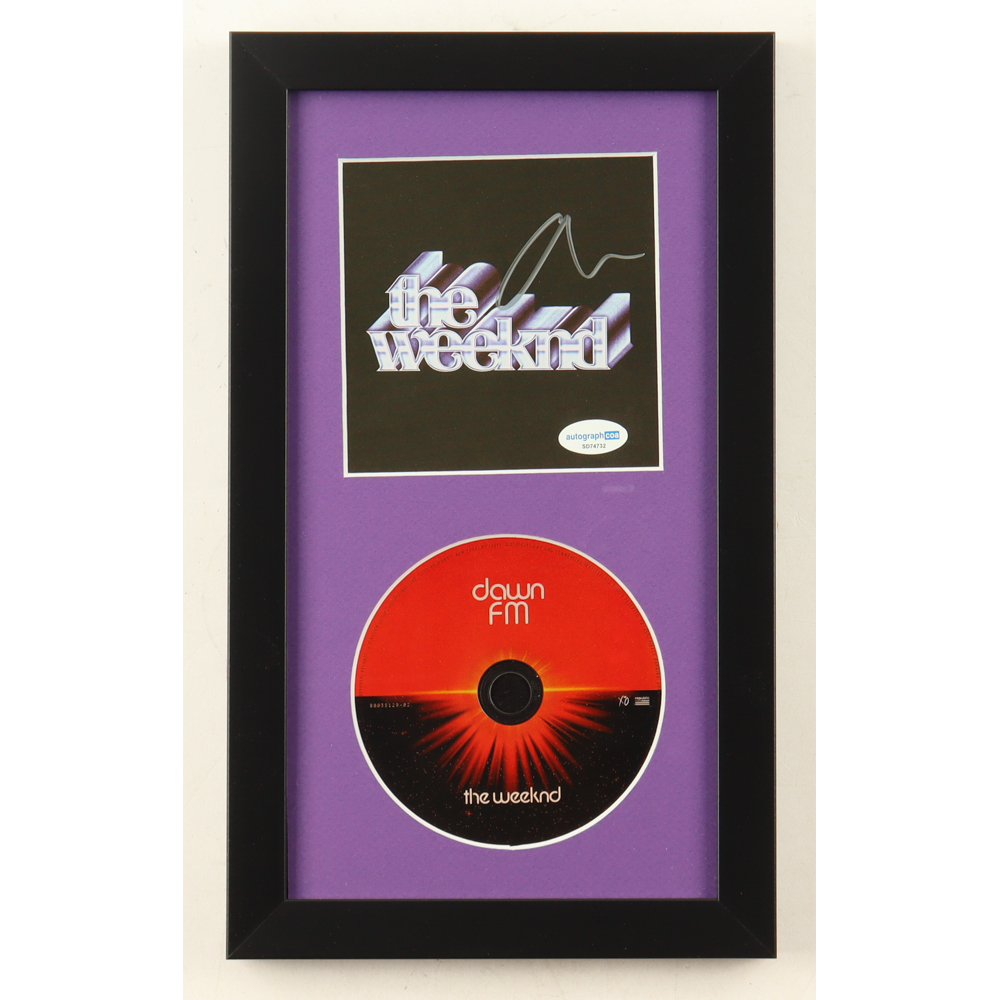 The Weeknd Signed Custom Framed "Dawn FM" CD Album Insert Display With ...