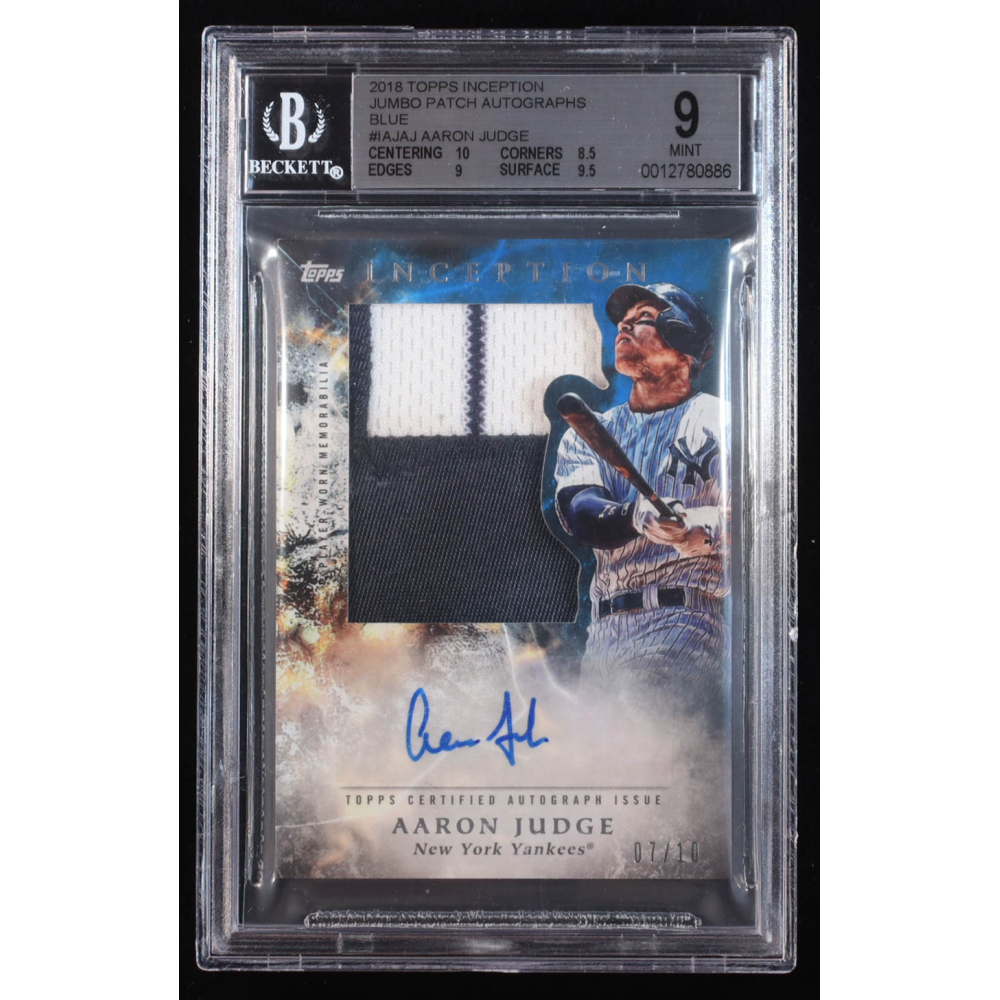 Aaron Judge 2018 Topps Inception Jumbo Patch Autographs Blue #IAJAJ #07 ...