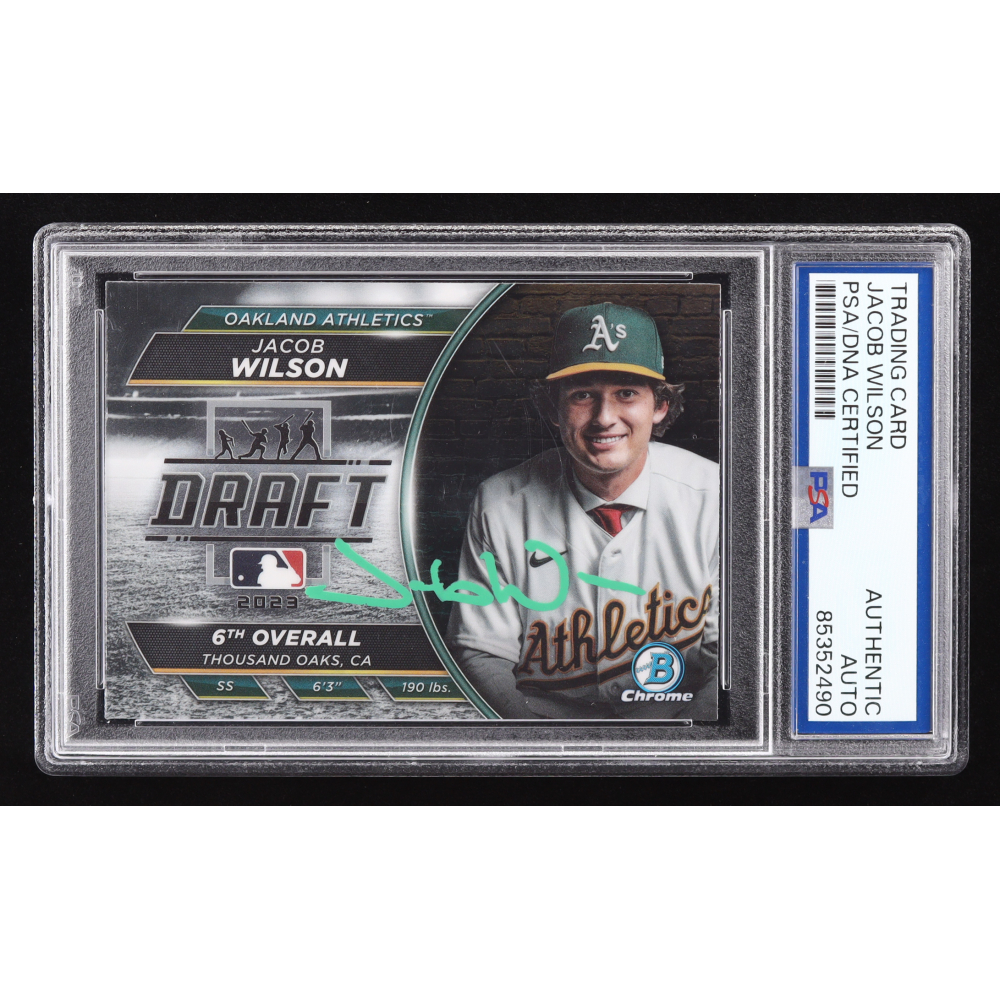 Jacob Wilson Signed 2023 Bowman Chrome Draft Draft Night #BDN2 RC (PSA ...