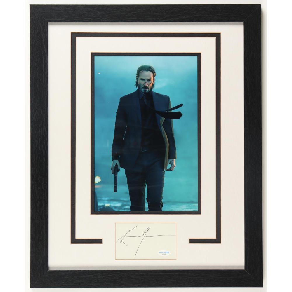 Keanu Reeves Signed "John Wick" Custom Framed Cut Display (ACOA ...
