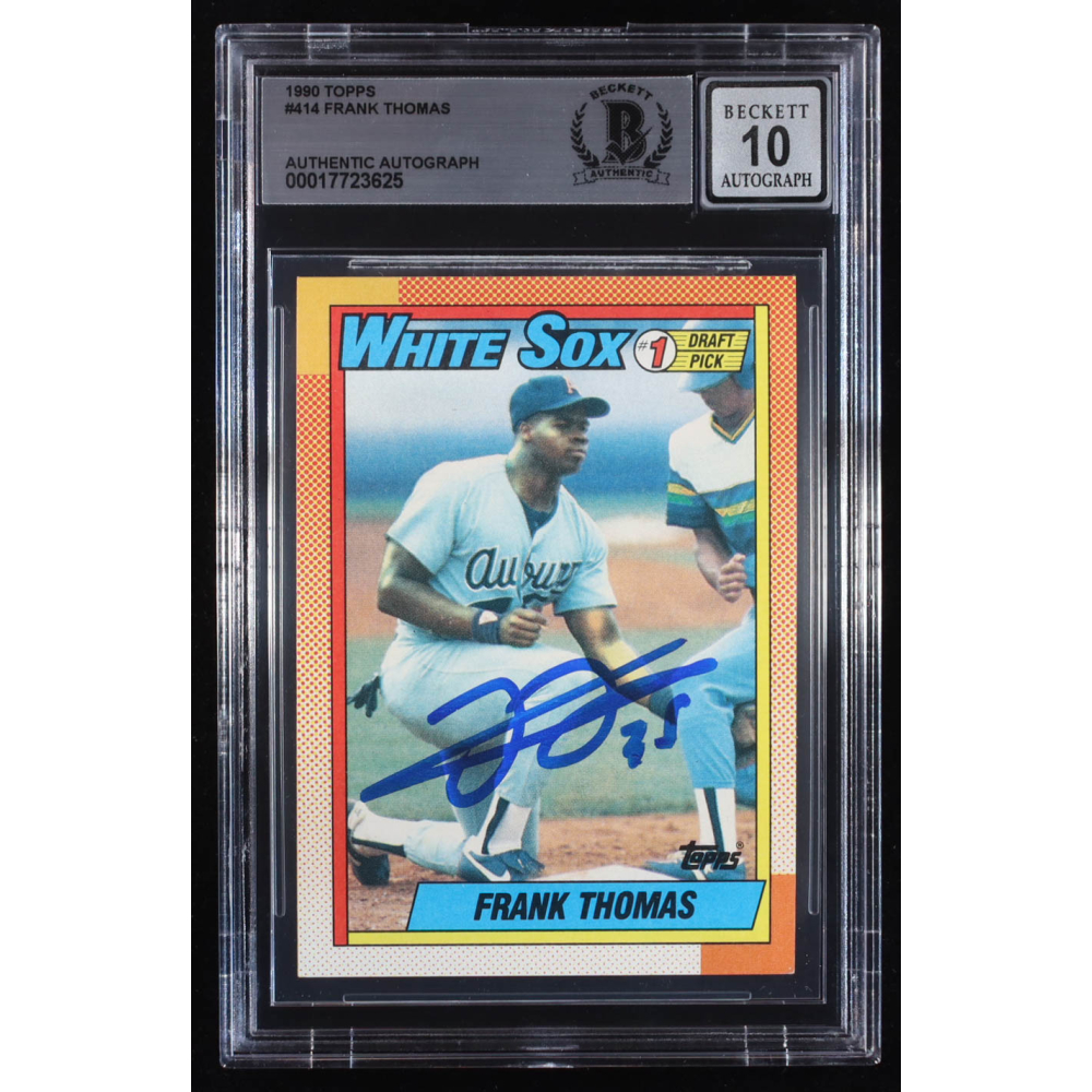 Frank Thomas Signed 1990 Topps #414 RC (Beckett Authentic) | Pristine ...