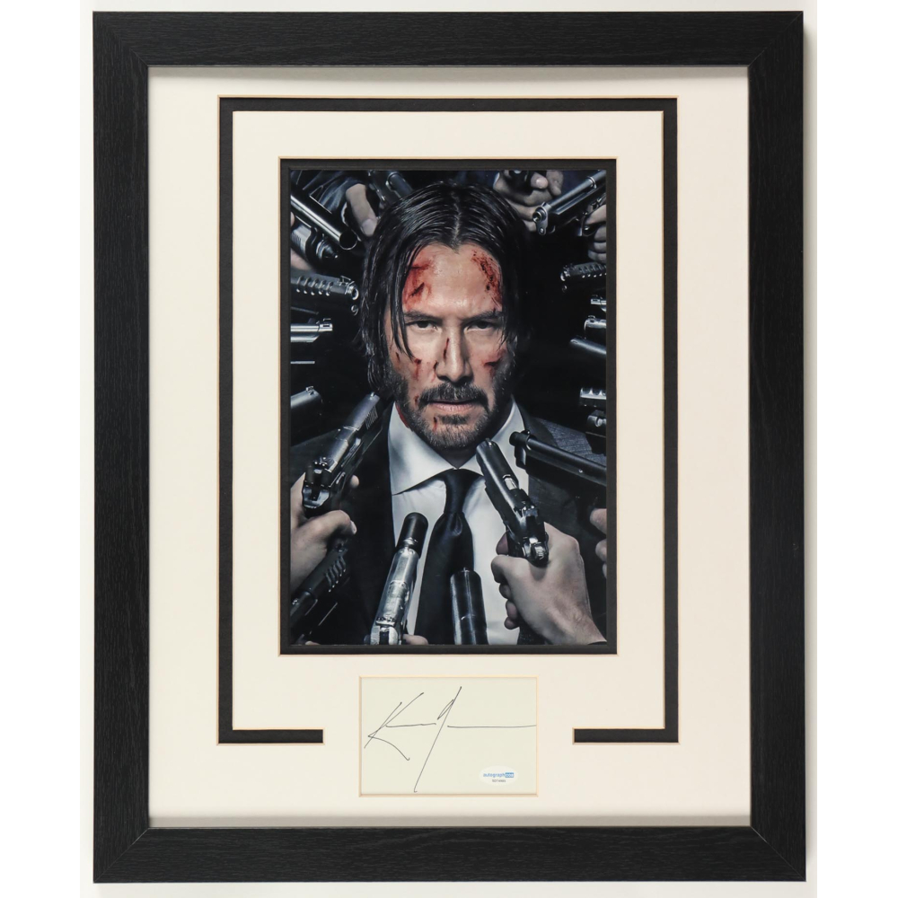 Keanu Reeves Signed "John Wick" Custom Framed Cut Display (ACOA ...