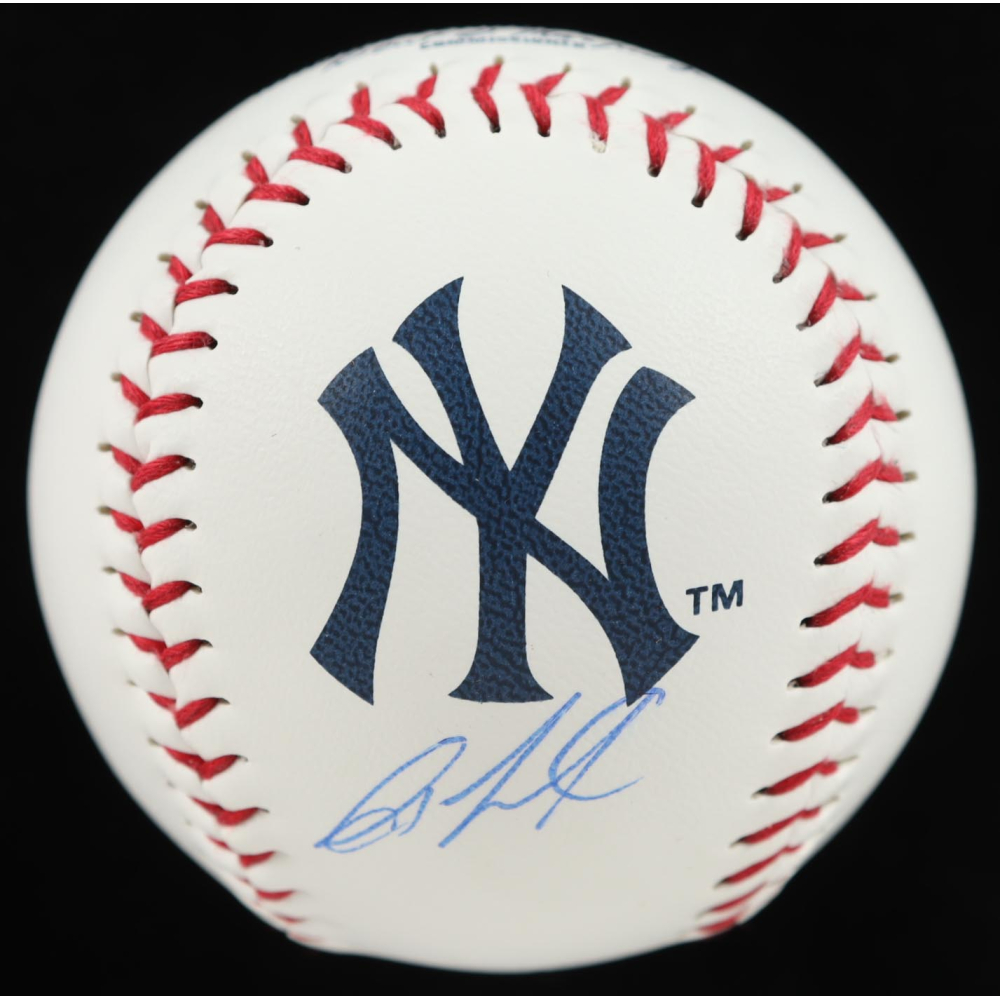 Jazz Chisholm Jr. Signed OML Yankees Logo Baseball (Beckett) | Pristine ...