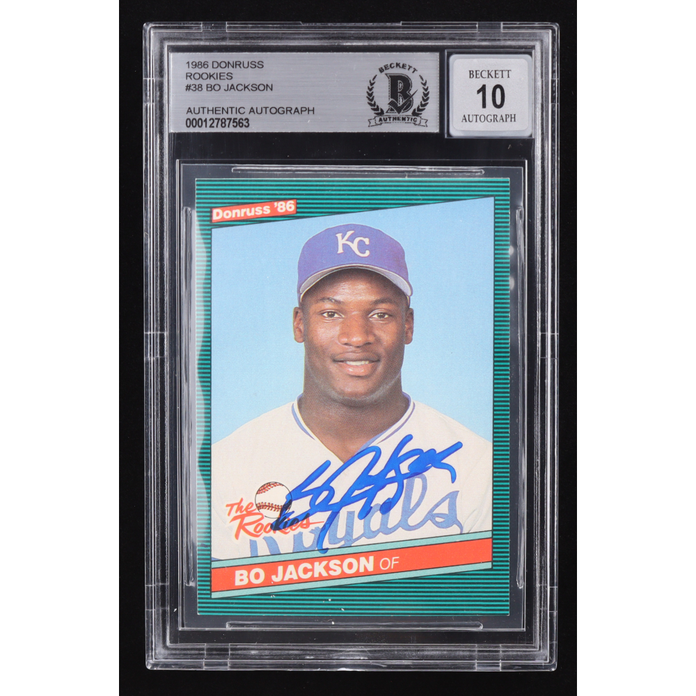 Bo Jackson Signed 1986 Donruss Rookies #38 RC (BGS | Autograph Grade 10) | Pristine Auction