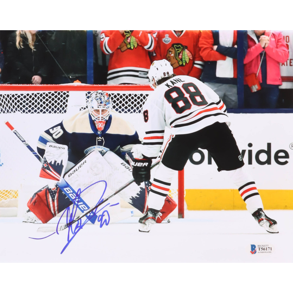 Elvis Merzlikins Signed Blue Jackets 8x10 Photo (Beckett) | Pristine ...