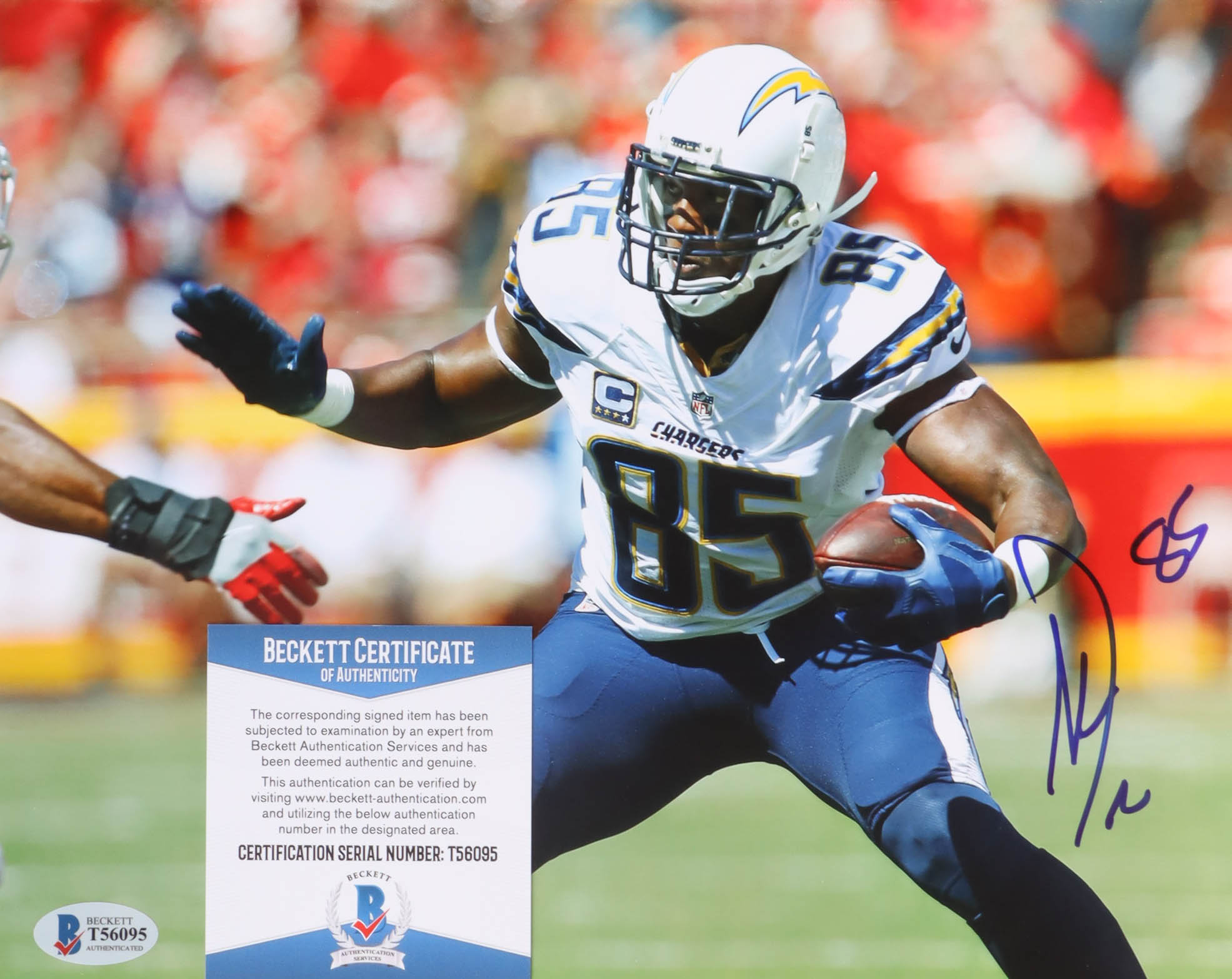 Antonio Gates Signed Chargers 8x10 Photo (Beckett) | Pristine Auction