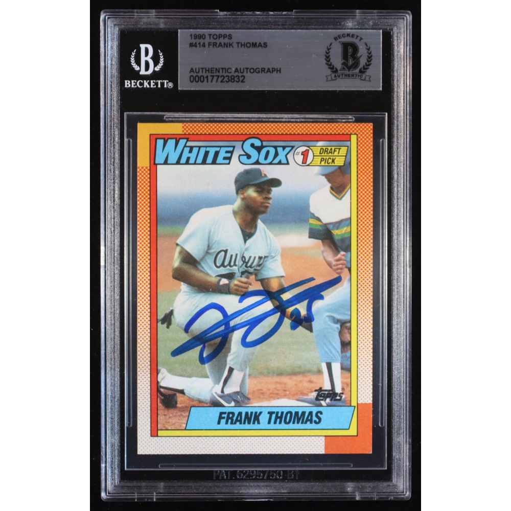 Frank Thomas Signed 1990 Topps #414 RC (Beckett Authentic) | Pristine ...